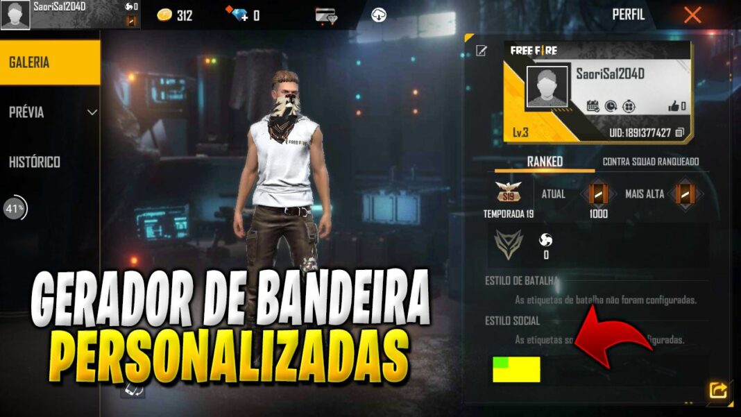 GERADOR DE BANDEIRAS PERSONALIZADAS PARA FREE FIRE