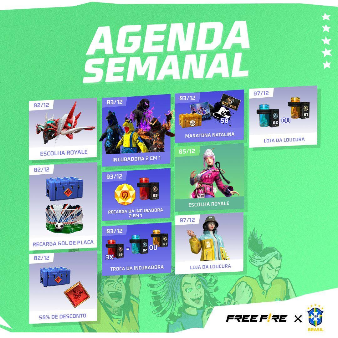 AGENDA SEMANAL FREE FIRE N°25