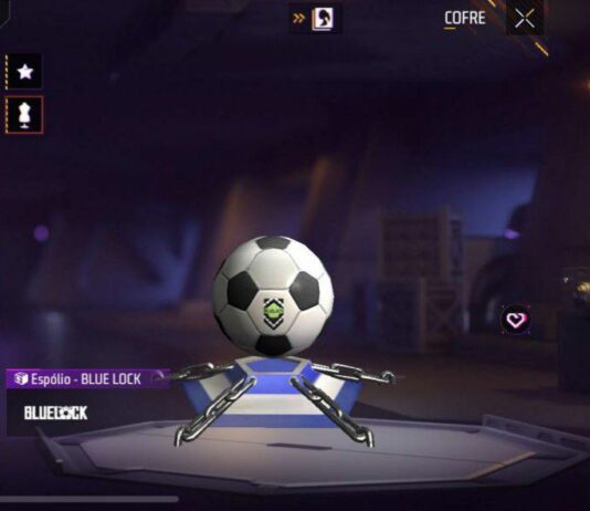 SKINS E ITENS DA PARCERIA DE FREE FIRE × BLUE LOCK DENTRO DO GAME