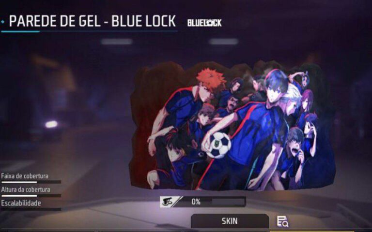 SKINS E ITENS DA PARCERIA DE FREE FIRE × BLUE LOCK DENTRO DO GAME
